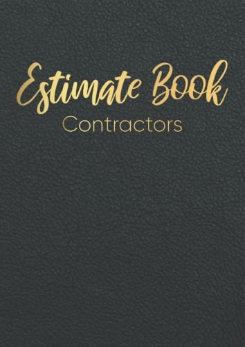 Estimate Book Contractor: Job Estimate Quote Record Book With Client ...