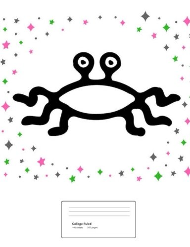 Flying Spaghetti Monster Lined Composition Book by Bongo Traders ...