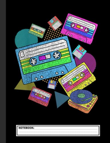 Eighties Theme Party Retro 80s Music Cassette 80s Notebook: Retro ...