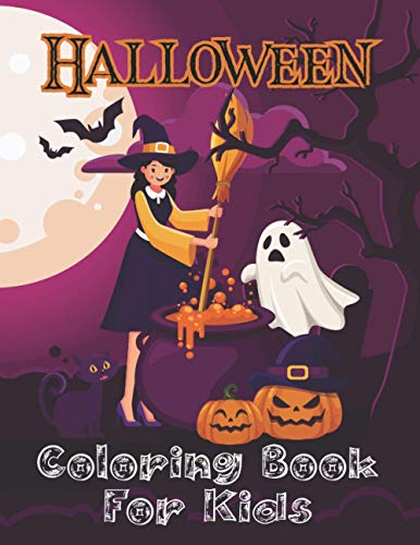 Halloween Coloring Books For Kids: Party Halloween pot Cat Pumpkin ...