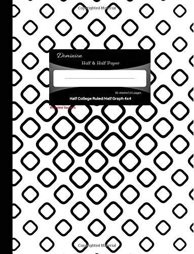 Dominion Half & Half Paper Rounded Squares: Half College Ruled/ Half ...