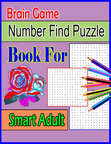 Brain Game Number Find Puzzle Book For Smart Adult: Nice Number Search ...