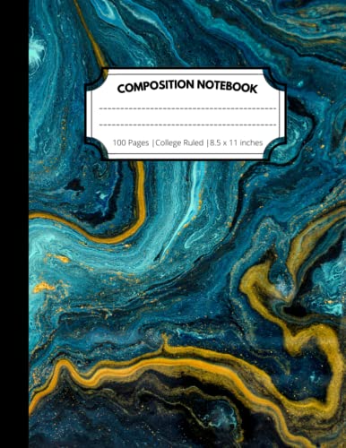 Marble Composition Notebook: College Ruled Composition Notebook, 100 ...