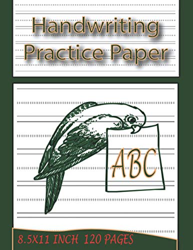 Handwriting Practice Paper for Kids: 120 Blank Writing Pages, For ...