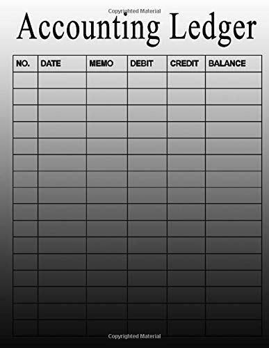 Accounting Ledger Notebook: Black Leather Pattern Ledger Book For ...