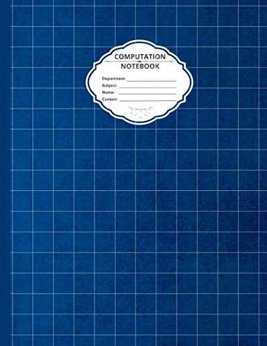 Computation Notebook: Engineering Notebook, Quad Rule 4x4 Notebook by ...