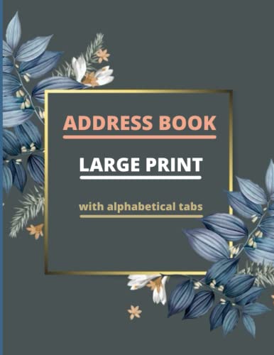 Address Book With Alphabetical Tabs: Large Print - Large Telephone ...