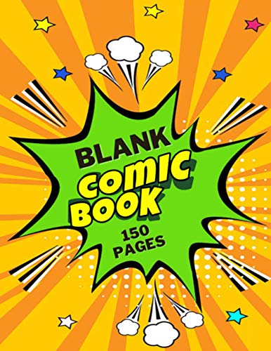 Blank Comic Book: blank comic book draw your own comics 150 pages by ...
