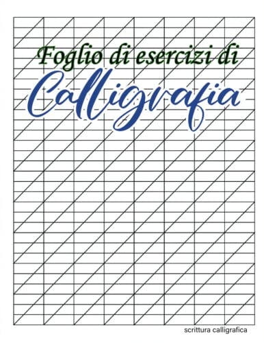 foglio di esercizi di calligraphia: libro di lavoro bello e semplice ...
