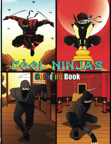 Cool ninjas coloring book: Cool coloring pages of 50 unique Ninja ...