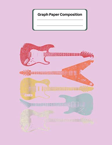 Graph Paper Composition: Guitar Retro Style Blank Graph Papper ...