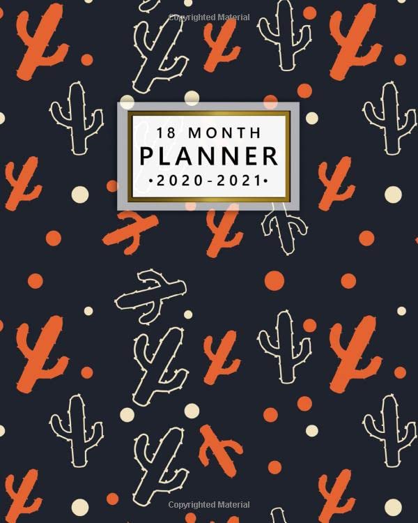 18 Month Planner 2020-2021: Cute Weekly Planner & Calendar with Monthly ...