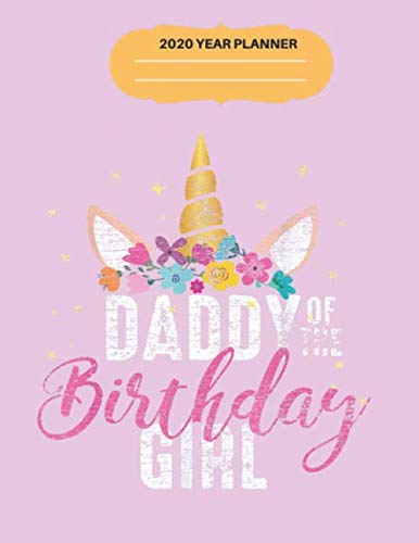 Dotted Graph Notebook Daddy Of The Birthday Girl: Father Gift Unicorn ...