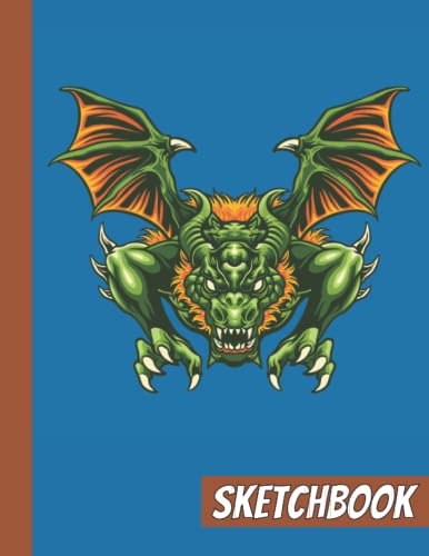 Dragon Sketchbook: Sketchbook 8.5x11 Drawing Notebook For Drawing ...