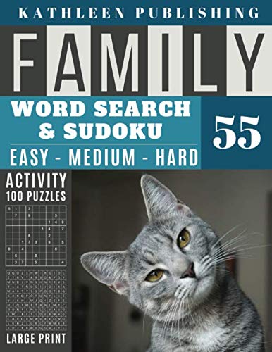 Family Word Search and Sudoku Puzzles Large Print: 100 games Activity ...