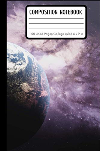 Composition notebook: Cosmos notebook with 100 lined pages 6” x 9 ...