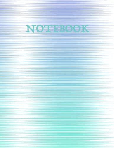 Notebook: A Green Gradient Horizontal Glitch Notebook Blank (College ...