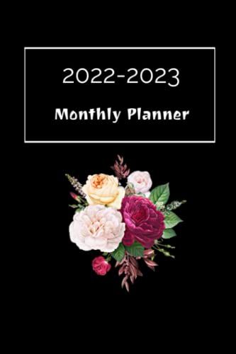 2022-2023 Monthly Planner: Minimalist Design Black Cover 2 Year Monthly ...