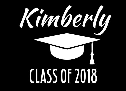 Kimberly Class Of 2018: Graduation Cap Guest Book For Party ...