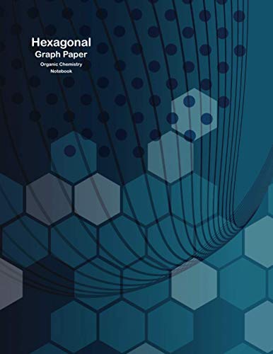 Hexagonal Graph Paper - Organic Chemistry Notebook : Blue abstract ...