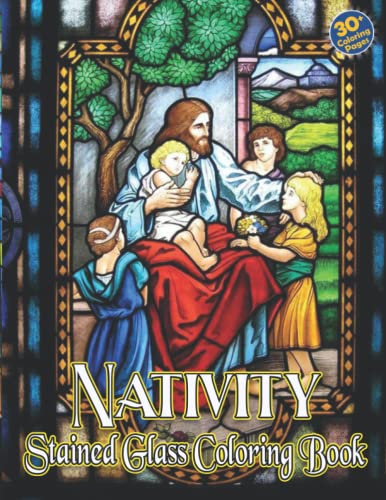 Nativity Stained Glass Coloring Pages