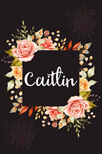 Caitlin: personalized journal for women with name Floral Design glossy ...
