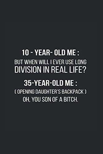 Long Division Funny Dad Journal: Funny College Ruled Notebook If You ...