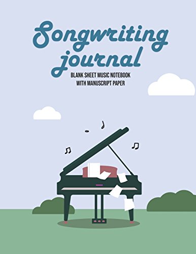 Songwriting Journal Blank Sheet Music Notebook With Manuscript Paper ...