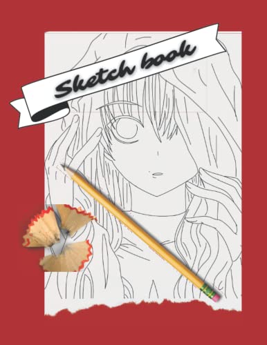Anime Sketchbook for Drawing: Blank Page Sketchbook With Anime Themed ...