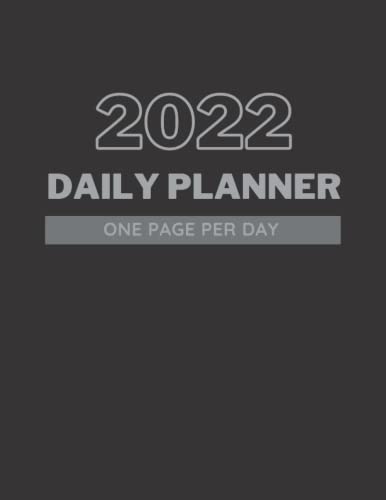 Daily Planner 2022 - One Page Per Day: 2022 Appointment Calendars ...