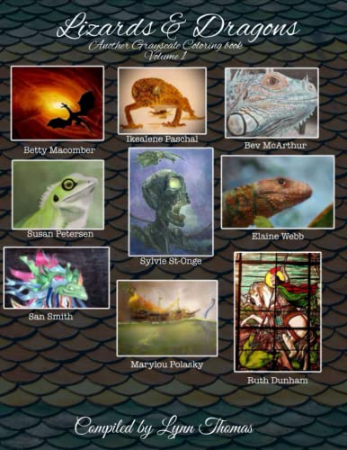 Lizards & Dragons: Another Grayscale Coloring Book by Lynn Ellen Thomas ...