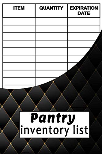 Pantry inventory list: inventory log book / prepper supplies checklist ...