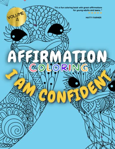 Affirmation Coloring: "I am CONFIDENT": New Edition Volume 4 ...