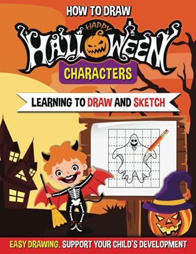 How to Draw Happy Halloween Characters / Learning to Draw and Sketch ...