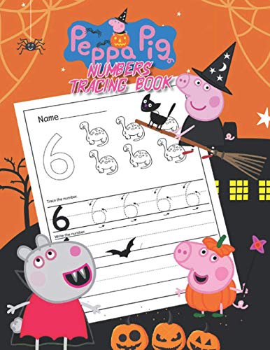 Peppa Pig Numbers Tracing Book: Trace Numbers With halloween Peppa Pig ...