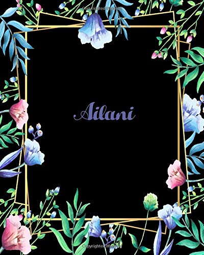 Ailani: 110 Pages 8x10 Inches Flower Frame Design Journal with ...