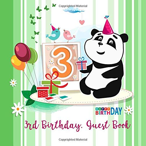 3rd Birthday Guest Book. Happy Birthday: Baby Birthday Sign Book ...