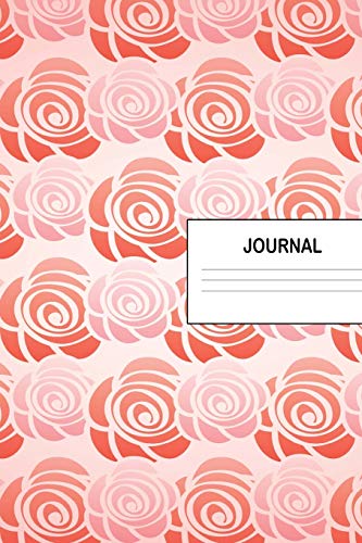 Journal: Rose Gold Pink Flowers Covered Cover Half Lined Half Blank ...