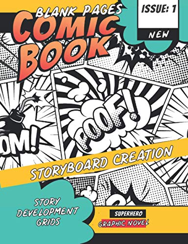 Blank Pages Comic Book Storyboard Creation Story Development Grids ...