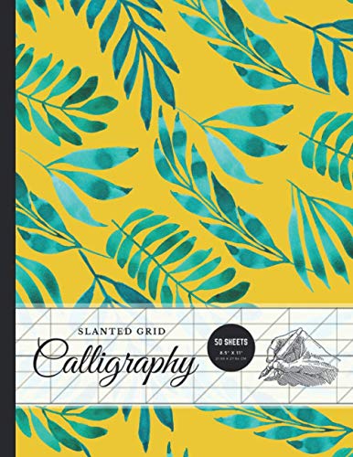 Slanted Calligraphy Paper 50 Sheets 8.5"x 11", Blank Calligraphy ...