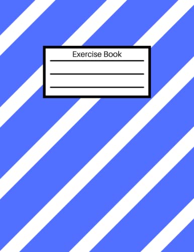 Exercise Book: Royal Blue With Right Diagonal Stripes by Levi Jay ...