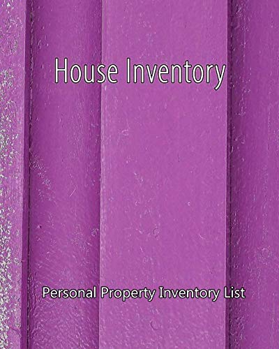 House Inventory, Personal Property Inventory List: A 112 Page Template ...