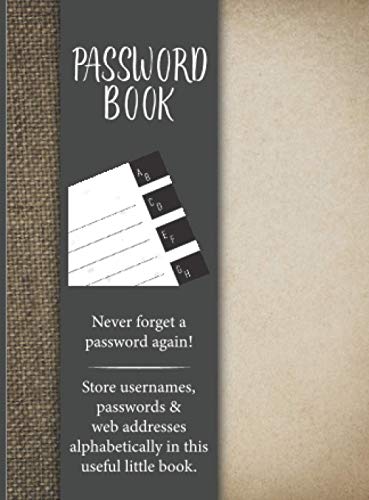 Password Book: Fabric Texture Design Password Journal And Logbook To ...