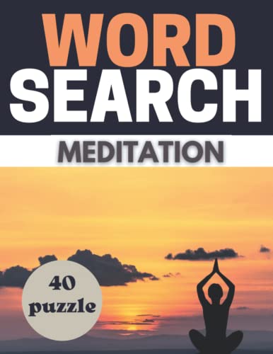 WORD SEARCH MEDITATION: Print Challenging activity book Puzzles For ...