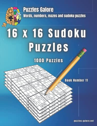 16 x 16 Sudoku Puzzles: 1000 Puzzles, Book Number 11 by Raymond Laubert ...