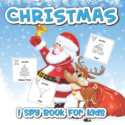 Christmas I Spy Book For Kids: I Spy Coloring Book for Girls And Boys ...