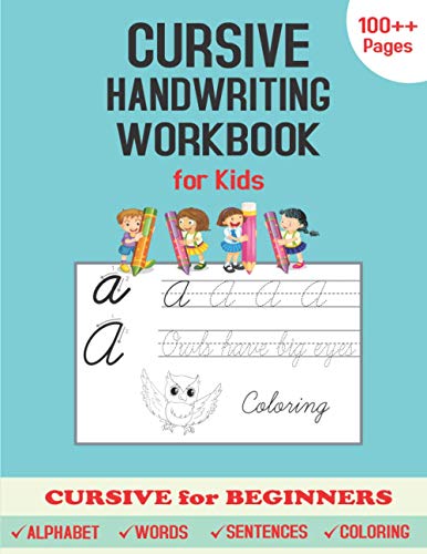 Cursive Handwriting Workbook For Kids: 3-in-1 Beginner Cursive ...