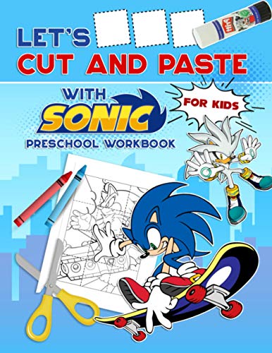 Let‘s Cut and Paste With Sonic - Preschool Workbook For Kids ...