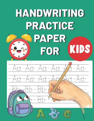 Handwriting practice paper for kids: Write practice book home school ...
