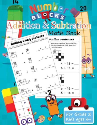 Numberblocks Addition & Subtraction Math Book: Math Workbook Grade 2: 60 Pages of Addition ...